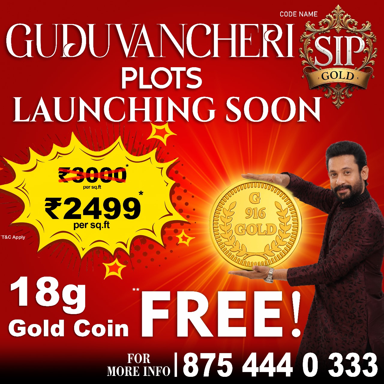 SIP Gold Best Plots in Guduvanchery @ 2.5K sq.ft - India Residential